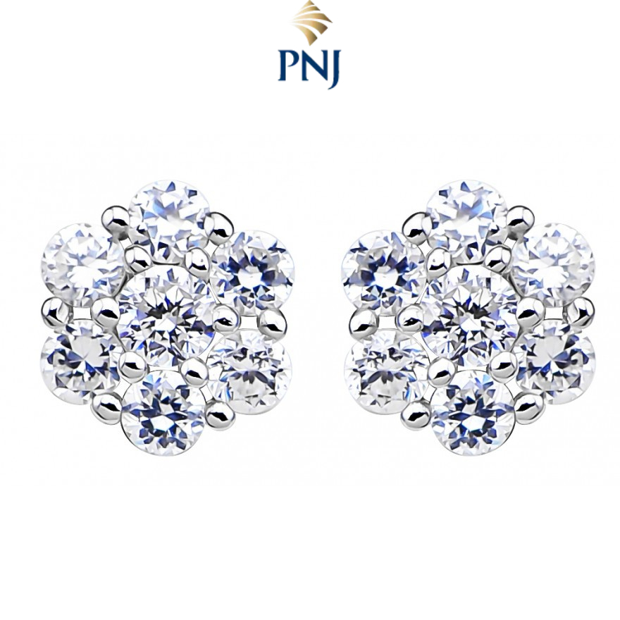 Bông tai Bạc đính đá CZ PNJSilver XMXMK000094 | Shopee Việt Nam