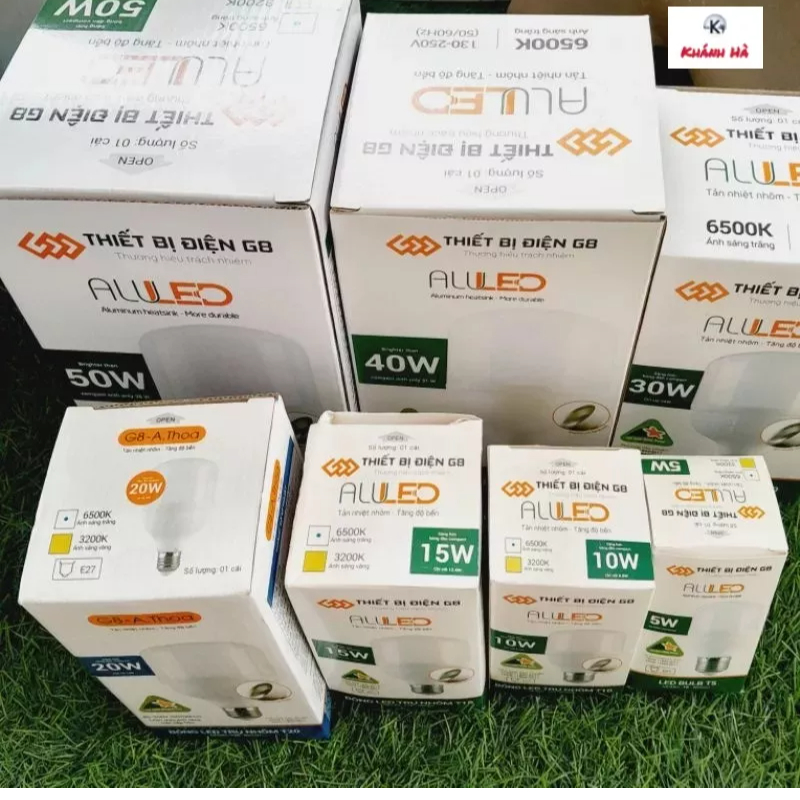 Bóng đèn led bulb trụ tản nhiệt nhôm G8 Home siêu sáng tiết kiệm điện ...
