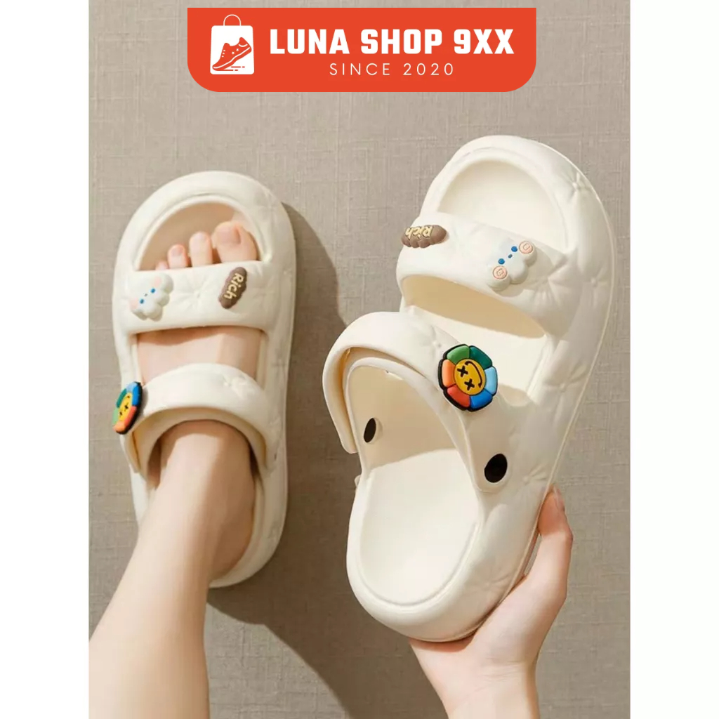 (HCM)Dép Sandal Đế Bằng Cao 4 Cm , Dép Quai Hậu Nữ Đế Cao Chất Liệu EVA ...
