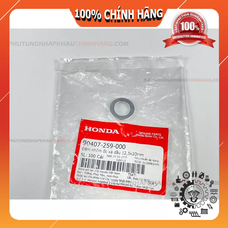 Lông đền ốc xả nhớt Honda 12mm xe số, tay ga chính hãng 90407259000 ...