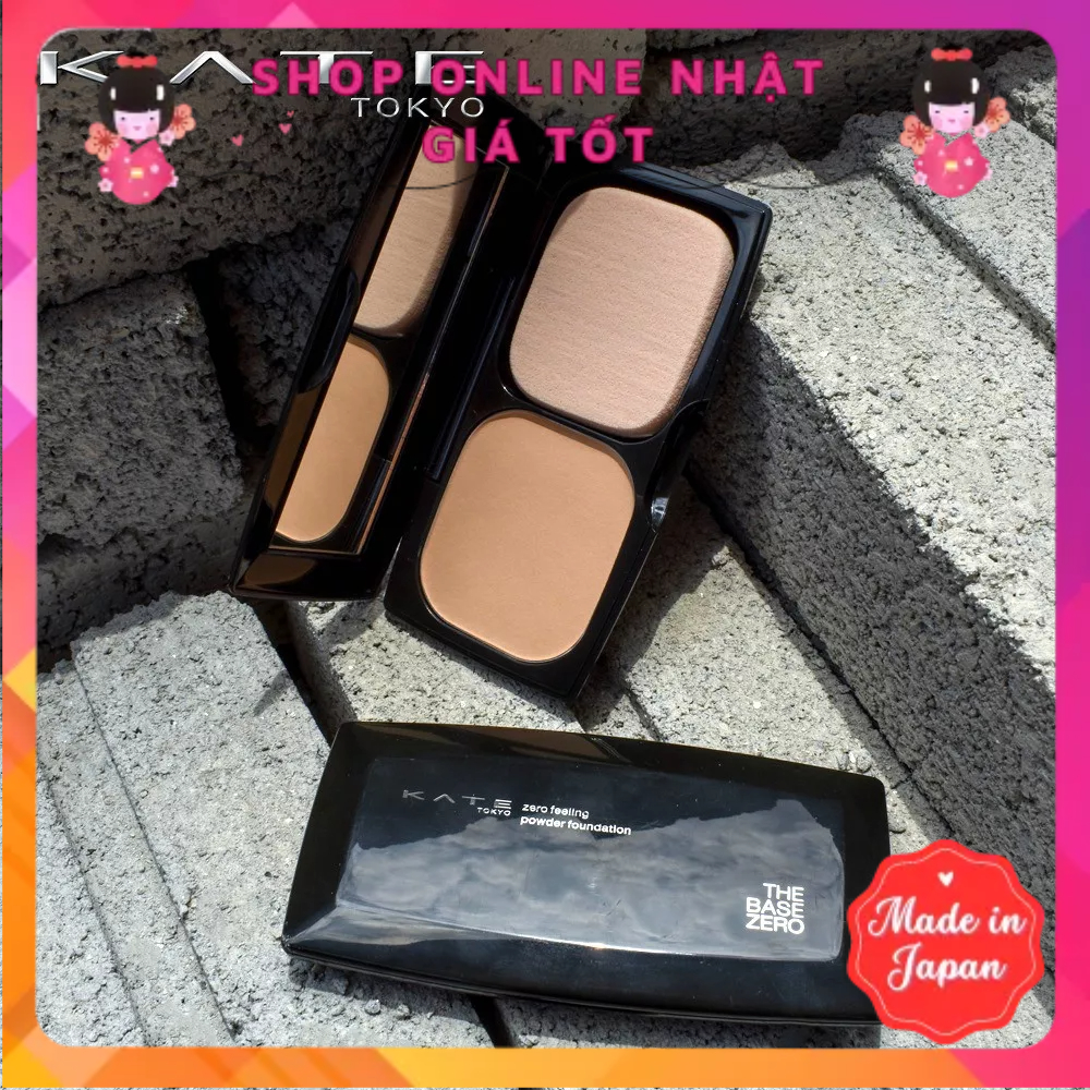 Phấn nền kiềm dầu KATE Zero Feeling Powder Foundation Màu 00 và 01 dành ...