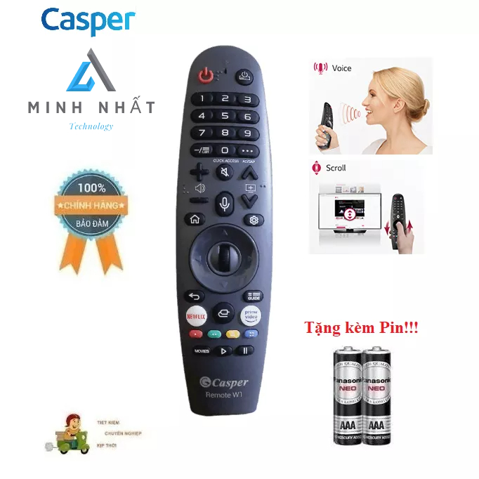 REMOTE ĐIỀU KHIỂN TIVI CASPER W1 GIỌNG NÓI CHÍNH HÃNG | Shopee Việt Nam