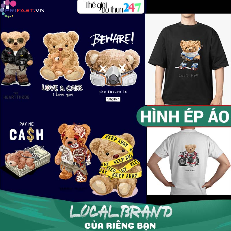 [Hình ủi nhiệt] - Hình Gấu Teddy TD40 in bằng bàn ủi, bàn là | Shopee ...