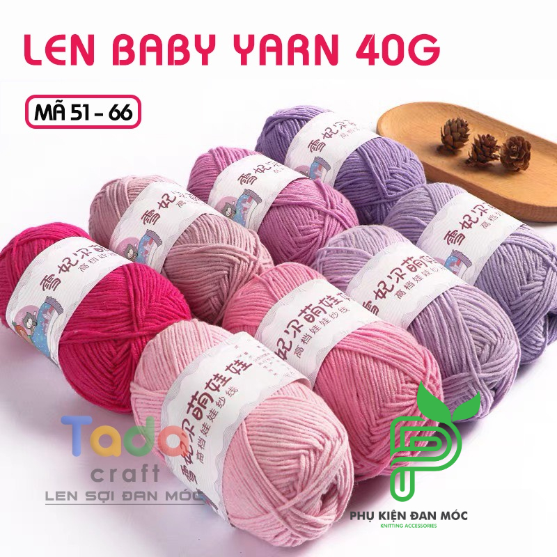 Len Baby Yarn Hàng Loại 1 Cuộn 40gr (Mã 51 đến 67) | Shopee Việt Nam