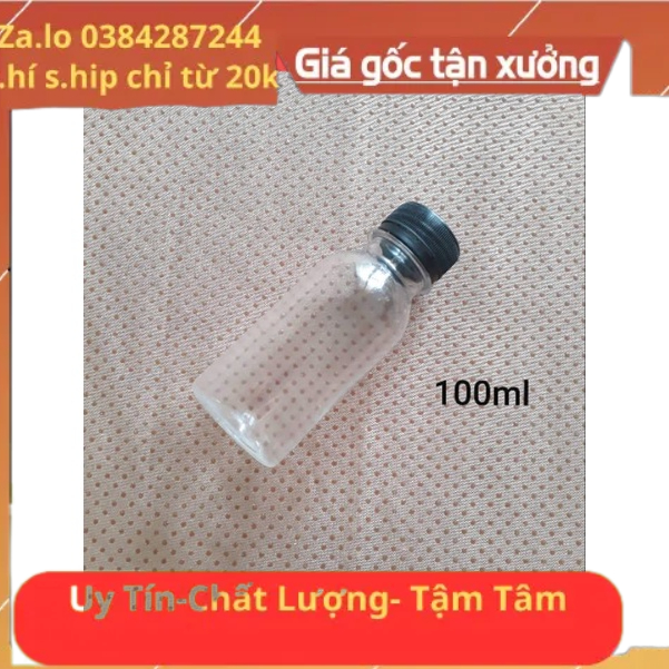 chai đựng trà sữa 110ml _100ml chai nhựa đep kèm nắp nhua nắp nhôm phẩm đã đượcTezt kiểm định ...