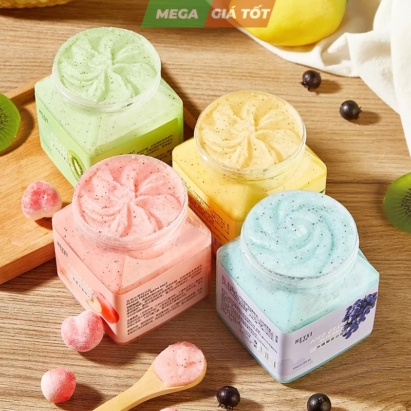 Tẩy tế bào chết body trái cây HEYXI, kem tắm tẩy tế bào chết giúp sáng ...