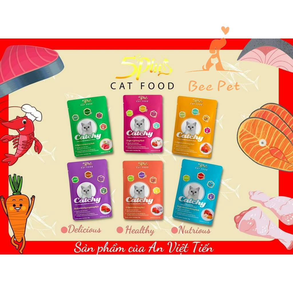 Pate 5Plus Catchy 70g - pate mèo nhiều cá đủ vị | Shopee Việt Nam
