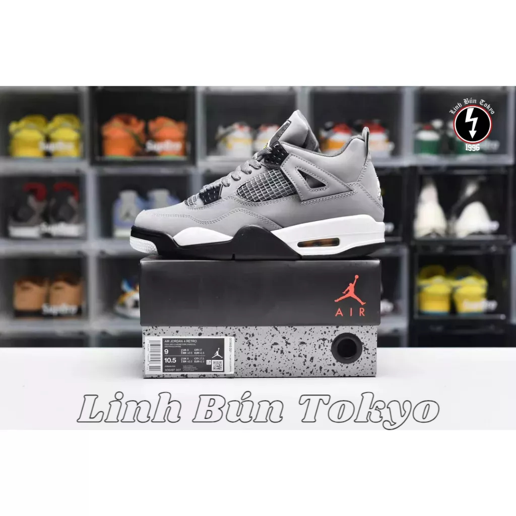 Giày Thể Thao Sneaker Jordan 4 Retro Cool Gray | Shopee Việt Nam