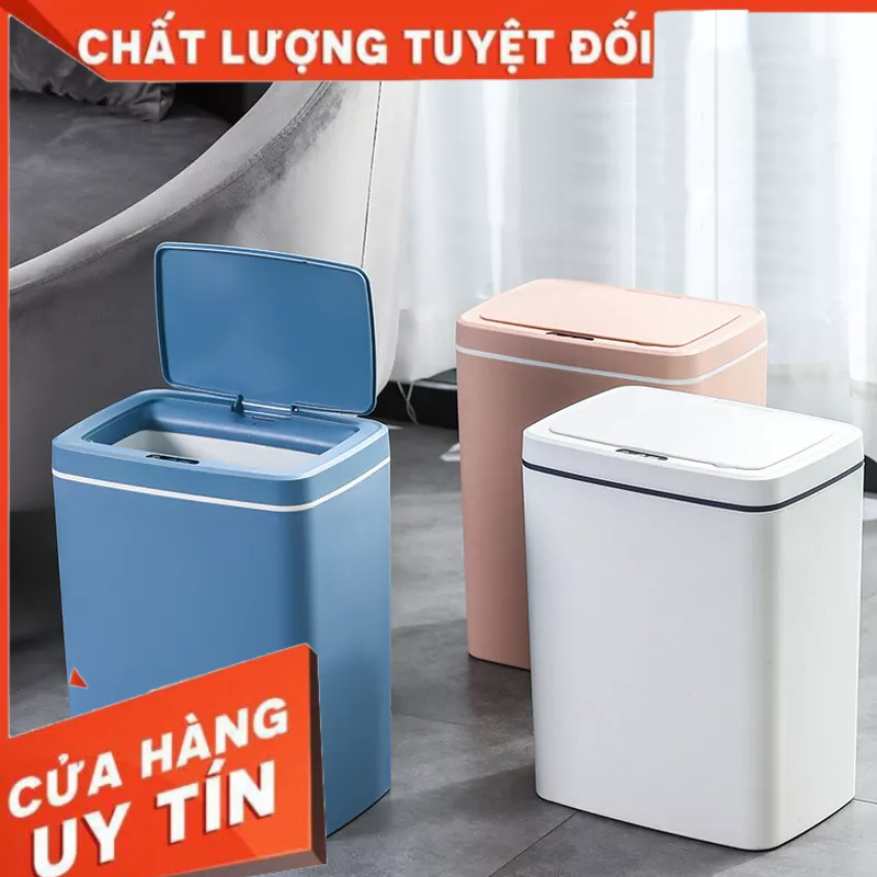 Thùng rác cảm ứng tự động thông minh 14L sạc điện, Thùng đựng rác nhà ...
