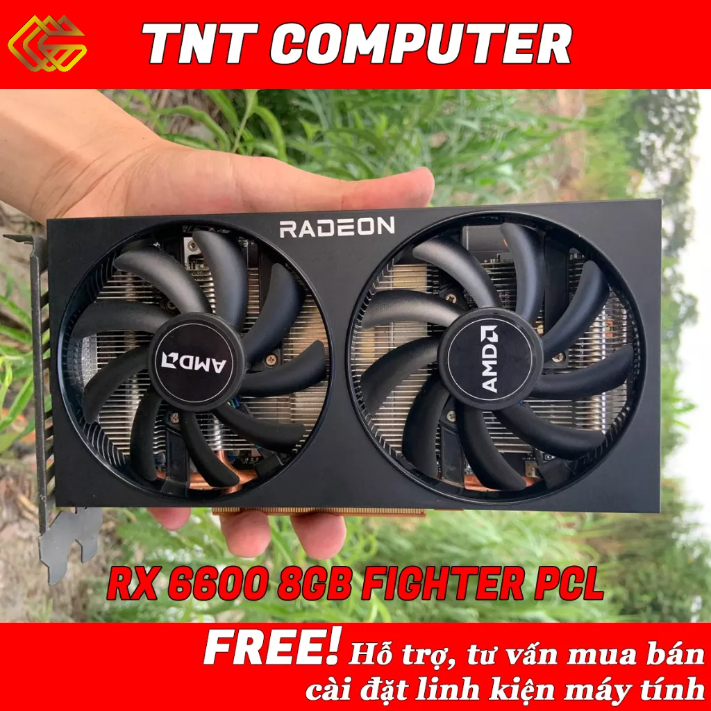 Cạc màn hình VGA RX 6600 8GB GDDR6 PowerColor Fighter Radeon (AXRX 6600 ...