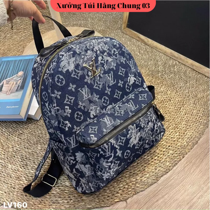 Ba lô Lv màu xanh loang [ HOTTREND ] Balo LV mẫu mới đi học đi chơi cực chất size 40 chất canvas ...