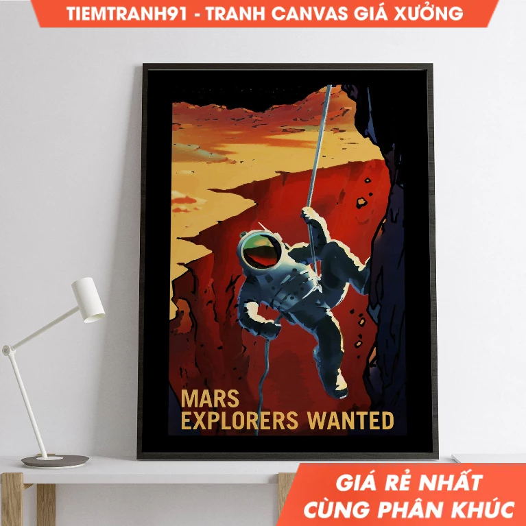 Tranh treo tường, Astronomy Poster NASA Mars Explorers Wanted Planets ...