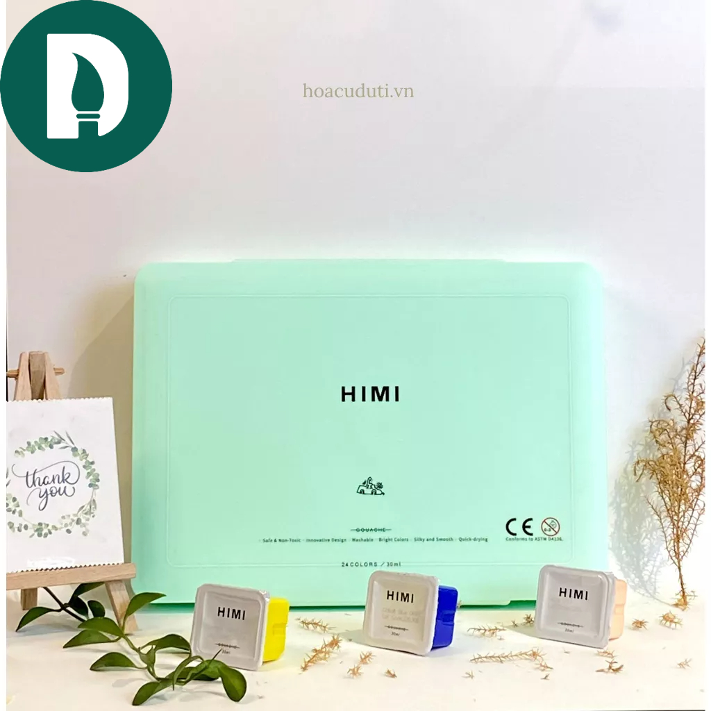 Màu dạng thạch Gouache HIMI, bộ 18/24/56 màu, bản màu sinh đôi 36/48 ...