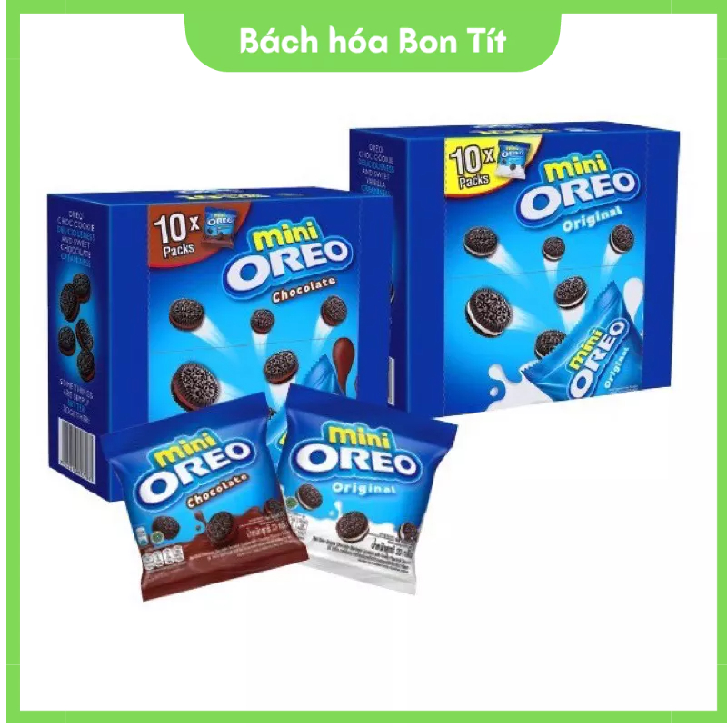 Bánh Quy Oreo Mini Vani/ Socola Hộp 204G (10 Gói ) | Shopee Việt Nam