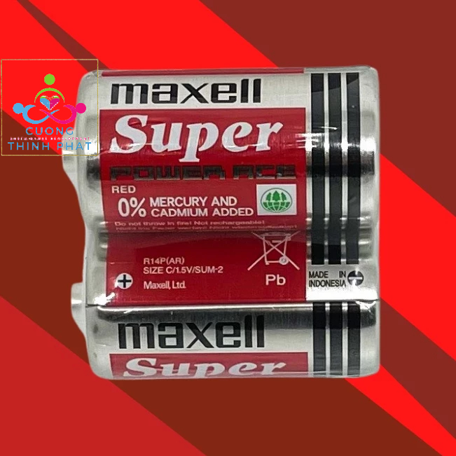 Vỉ 2 Viên Pin Trung ( Pin C 1,5V ) Maxell - Hàng chính hãng | Shopee ...