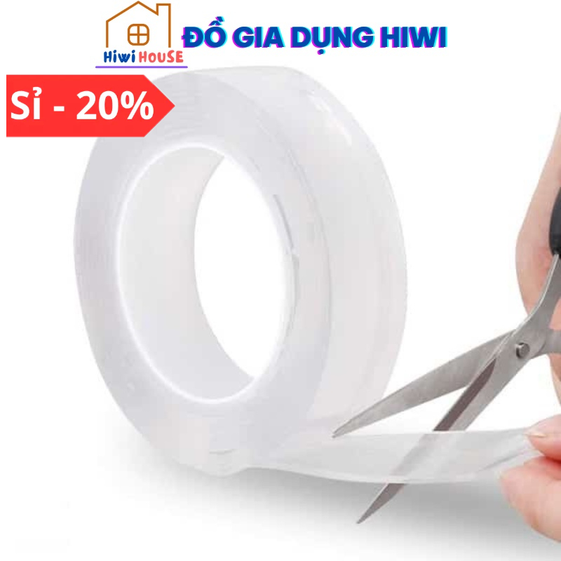 Băng keo dán dính 2 mặt đa năng trong suốt 3m | Shopee Việt Nam