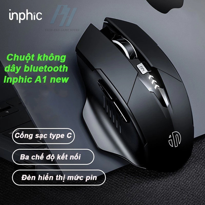 Chuột không dây Bluetooth Pin Sạc Inphic A1 - Chuột gaming Wireless 3 ...