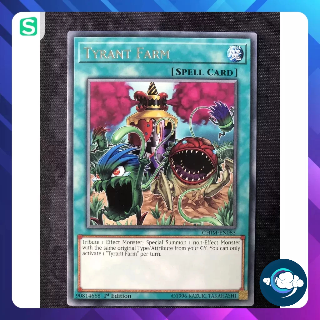 Thẻ bài YugiOh! (UK) - CHIM-EN083; Tyrant Farm; Rare | Shopee Việt Nam