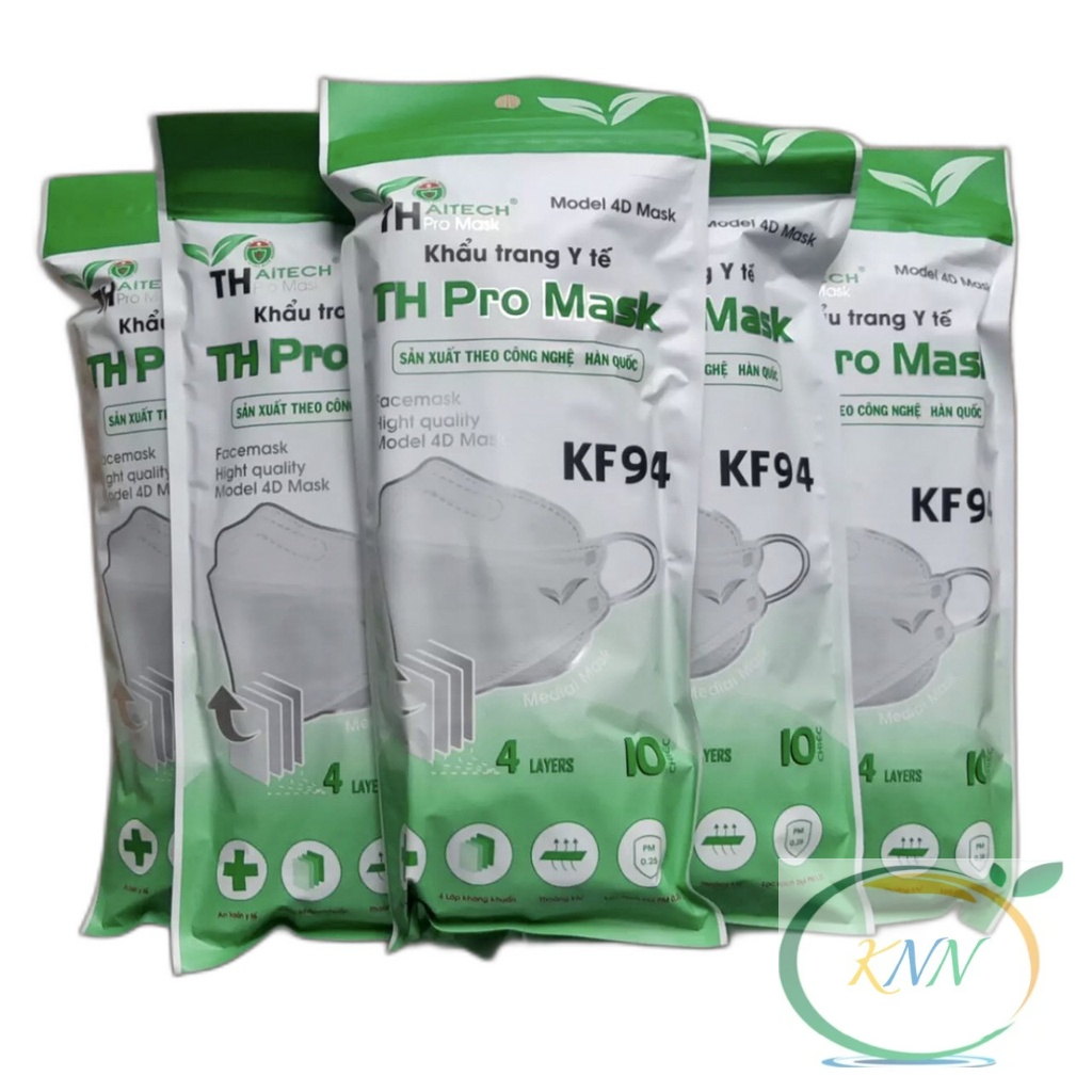 Thùng 300 CHIẾC Khẩu Trang Y Tế KF94 4D TH Pro Mask 4 Lớp Kháng Khuẩn ...