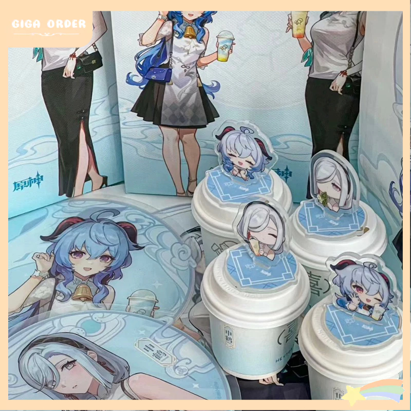 [Chính Hãng] Cốc Trà, Quạt Và Standee Trưng Bày Collab Genshin Impact x ...
