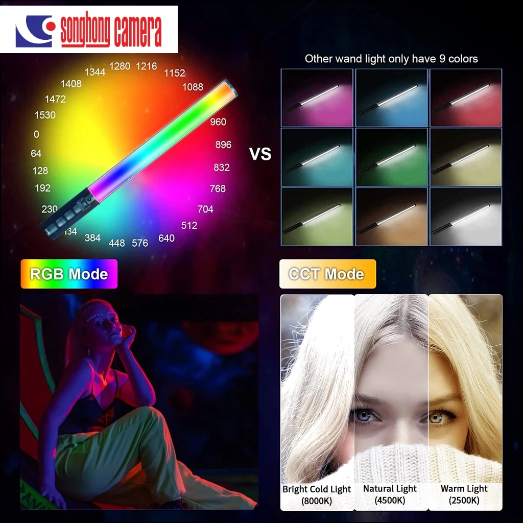 Đèn LED thanh SIRUI T60 tube với ứng dụng và điều khiển từ xa (SIRUI Duken T60 Telescopic Tube ...