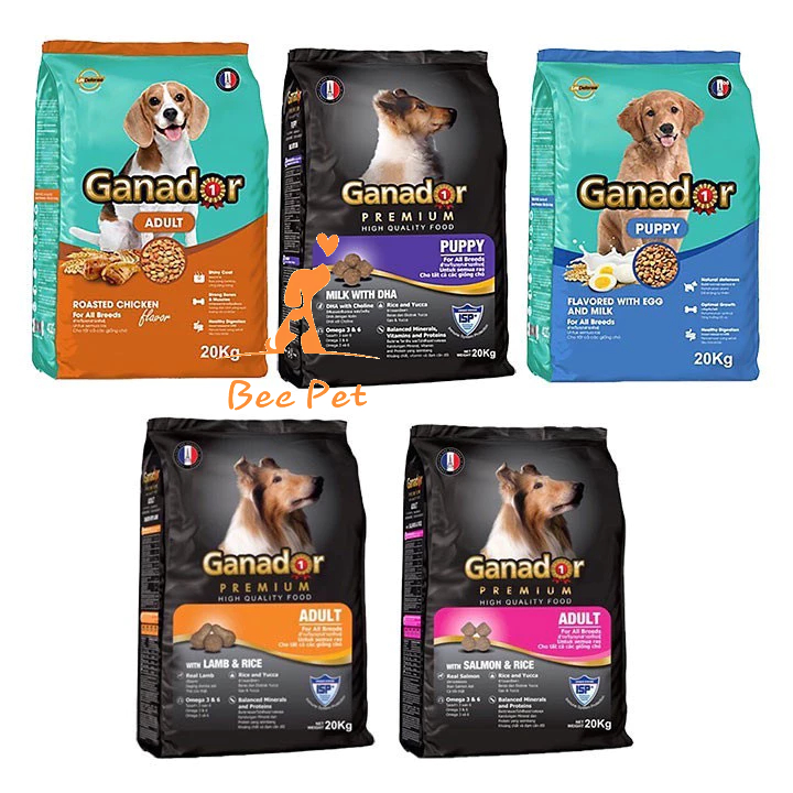 [Bao 10kg - 20kg] Thức ăn cho chó con và chó trưởng thành Ganador, Fib ...