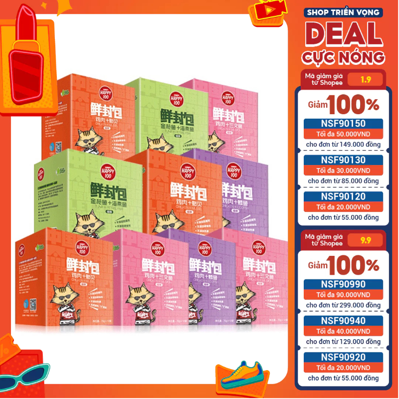 [COMBO SIÊU RẺ] Combo 12 gói pate happy cho mèo | Shopee Việt Nam