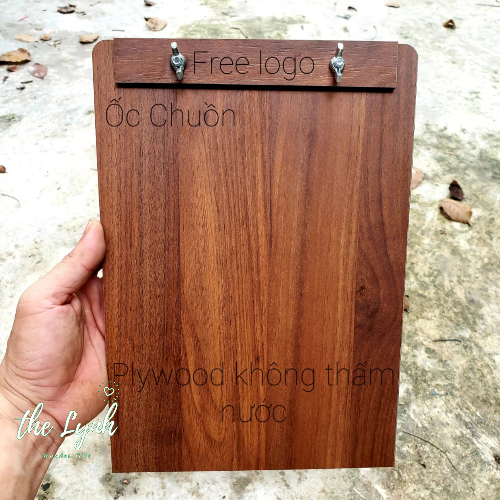 Bìa gỗ (GỖ NHẬP KHẨU) kẹp menu các size - Miễn phí Khắc LOGO Quán cafe ...