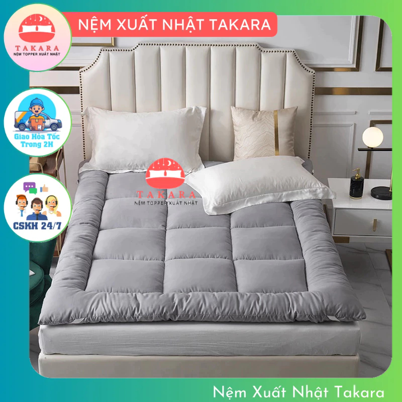 Topper bảo vệ nệm, đệm trải sàn bông dày 6cm, tấm bảo vệ nệm đủ size ...