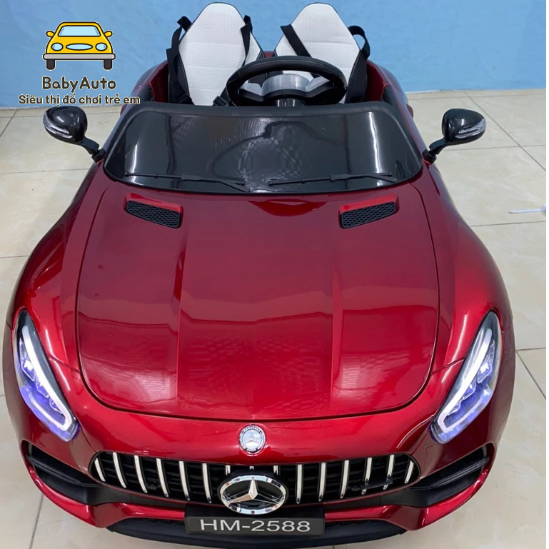 [Bản Cao Cấp] Ô tô điện MERCEDES HM 2588 ghế da bánh cao su sơn tĩnh ...