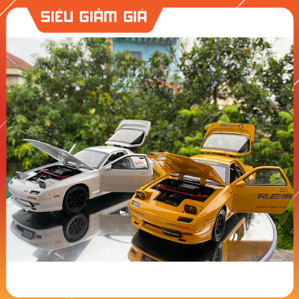 MÔ HÌNH XE MAZDA RX7 tỉ lệ 1:24 full kim loại, full kính Bộ quà tặng ...
