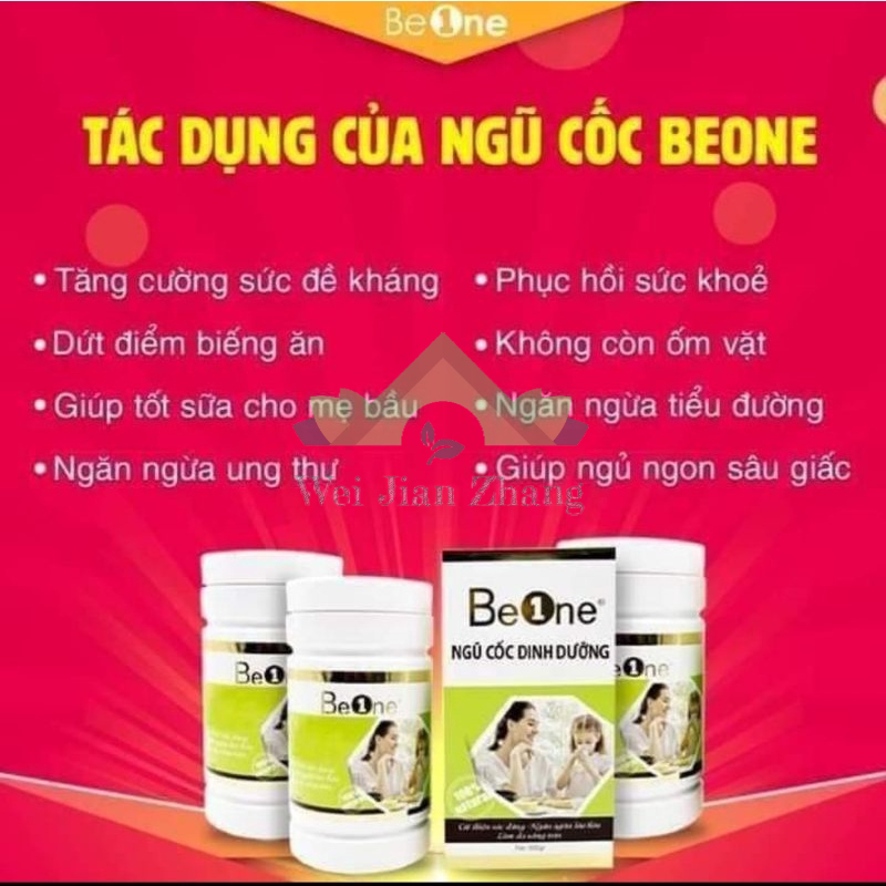 BỘT NGŨ CỐC BEONE VIỆT NAM với nhiều Vitamin canxi, kẽm, sắt, chất xơ, vitamin A, C, D, E, B1 ...