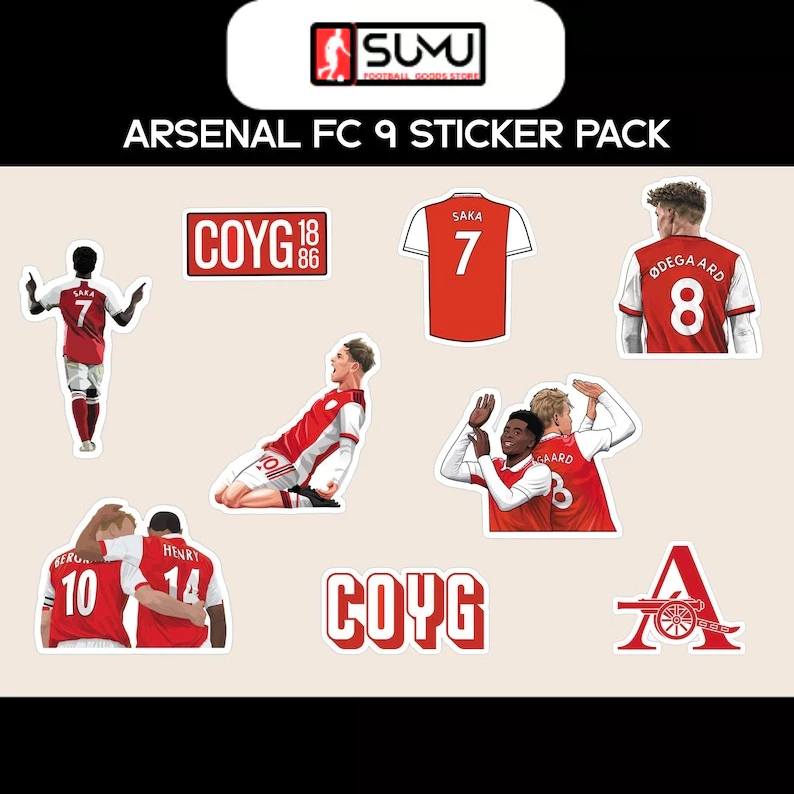 FREESHIP ⭐️ Set 9 Sticker Arsenal " The Gunners " - Dán Xe | Trang Trí ...