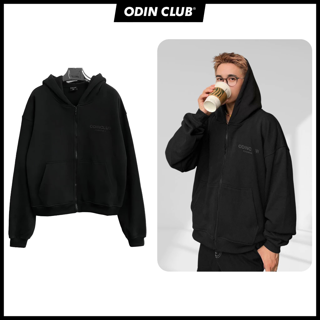 Áo khoác Hoodie Boxy Jacket ODIN CLUB, Áo hoodie Jacket form boxy nam ...