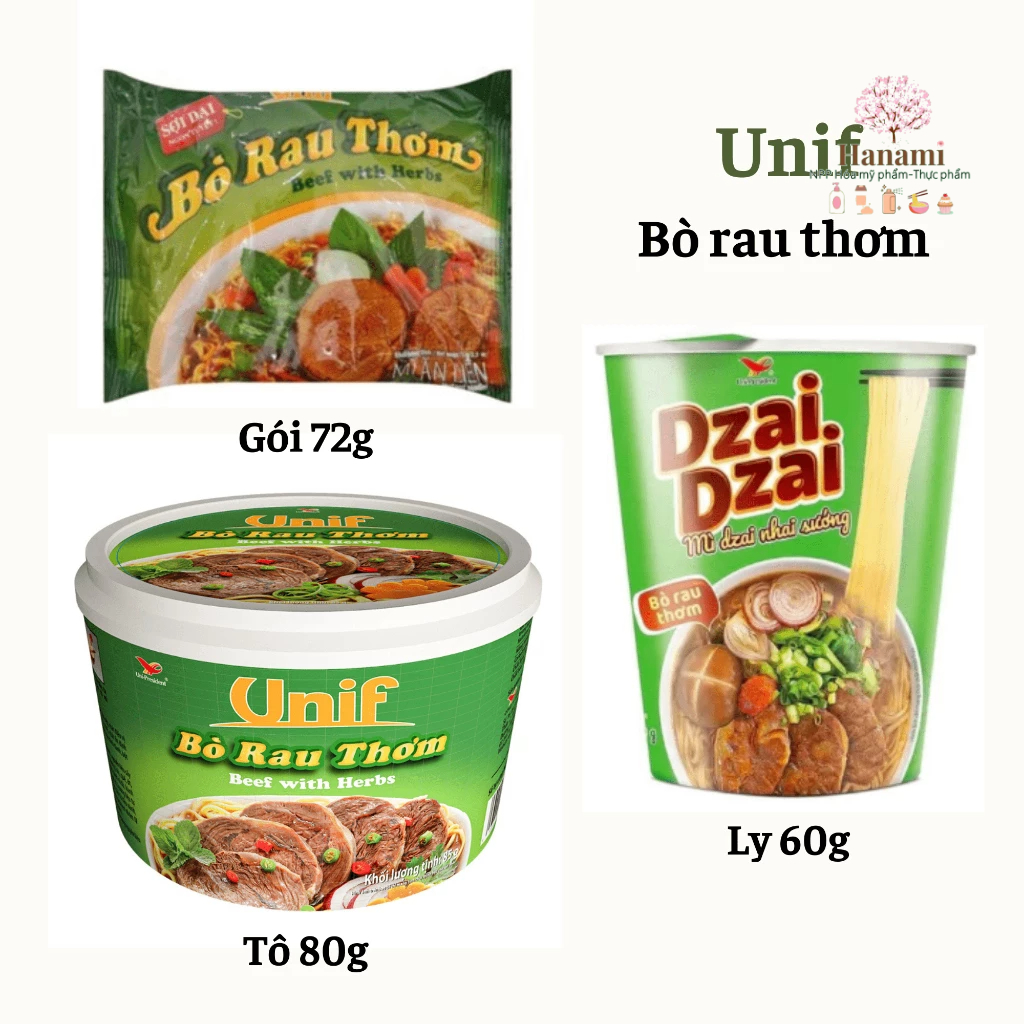 Mì bò rau thơm GIÁ SỈ, DATE XA Gói 72g, Ly 60g, Tô 82g Date xa (bán sỉ theo thùng và 1/2 thùng ...