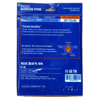 CƯỚC ĐAN VỢT CẦU LÔNG - VICLEO VS-68 _ Micron 68 _ VS68 TW _ Chính hãng ...