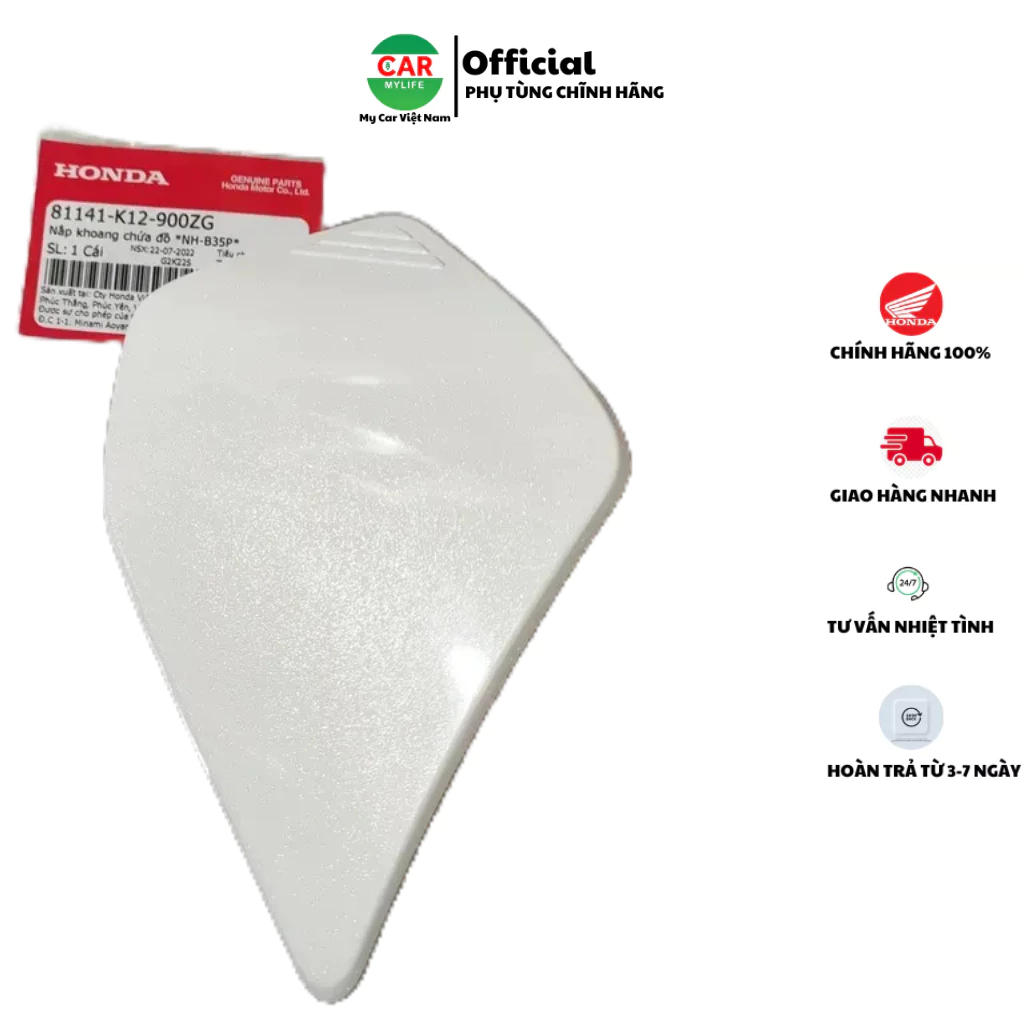 Nắp khoang chứa đồ HONDA LEAD 125 năm 2013-2015 màu Trắng. *NH-B35P ...