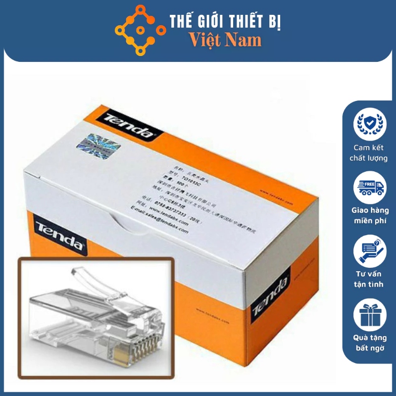 Hạt Mạng Tenda RJ45 Cat5e Cat6 - Hộp Đầu Mạng Cat5 Bền Đẹp, Dễ Kết Nối ...