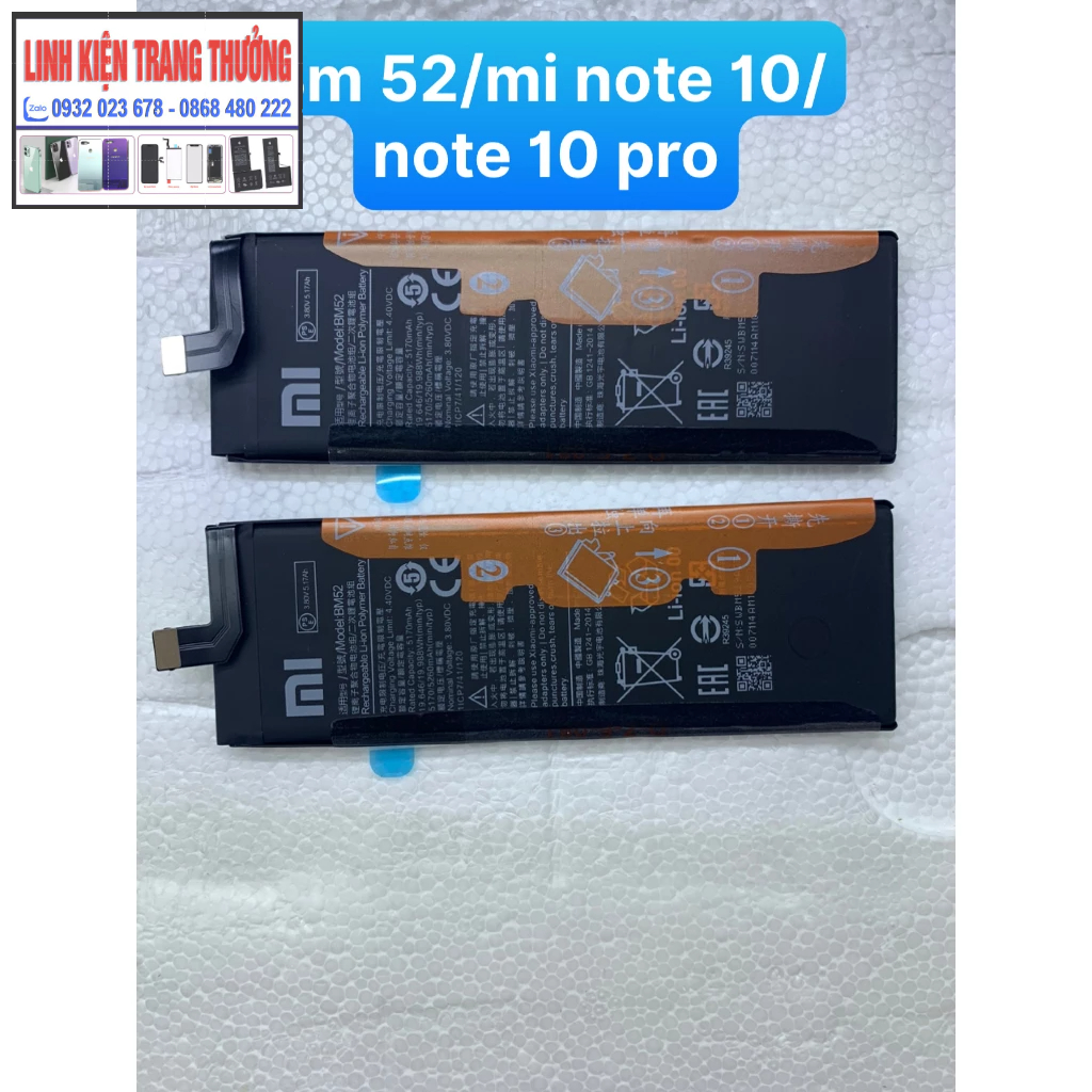 pin zin xiaomi redmi note 10/ note 10 pro-BM 52 DUNG LƯỢNG 4000MAH | Shopee Việt Nam