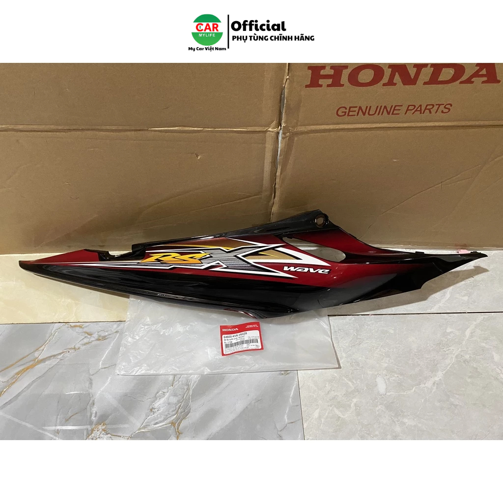 Bộ ốp sườn sau bên phải HONDA WAVE RSX100 năm 2008 màu Đỏ đen ...