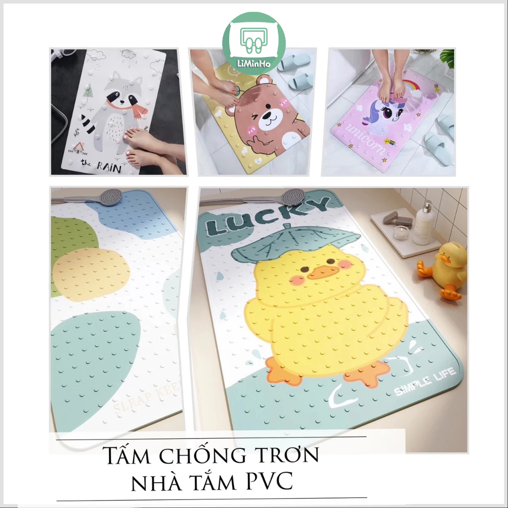 Thảm nhà tắm chống trơn trượt chất liệu PVC cao cấp khả năng chống trơn ...