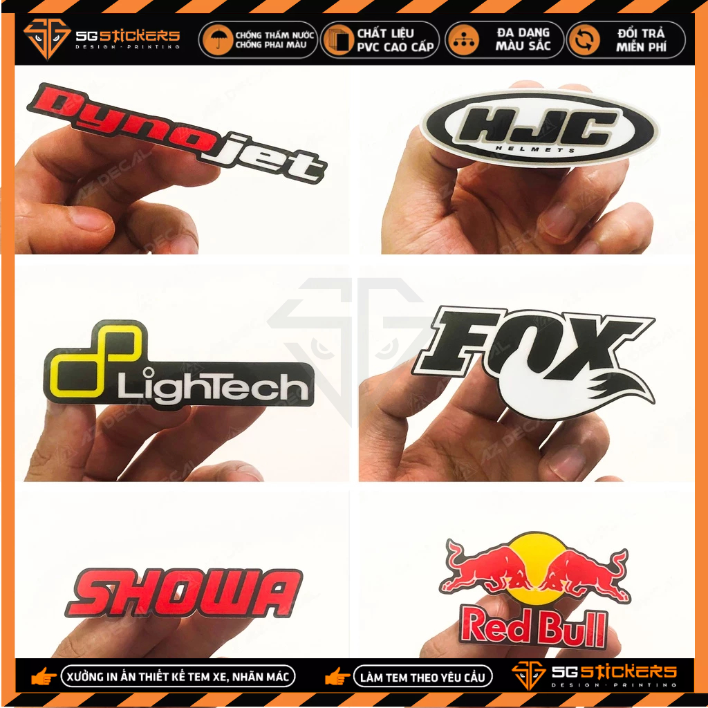 Sticker Chủ Đề Logo Redbull, Showa, Lightech | LG10 | Tem Dán Trang Trí ...