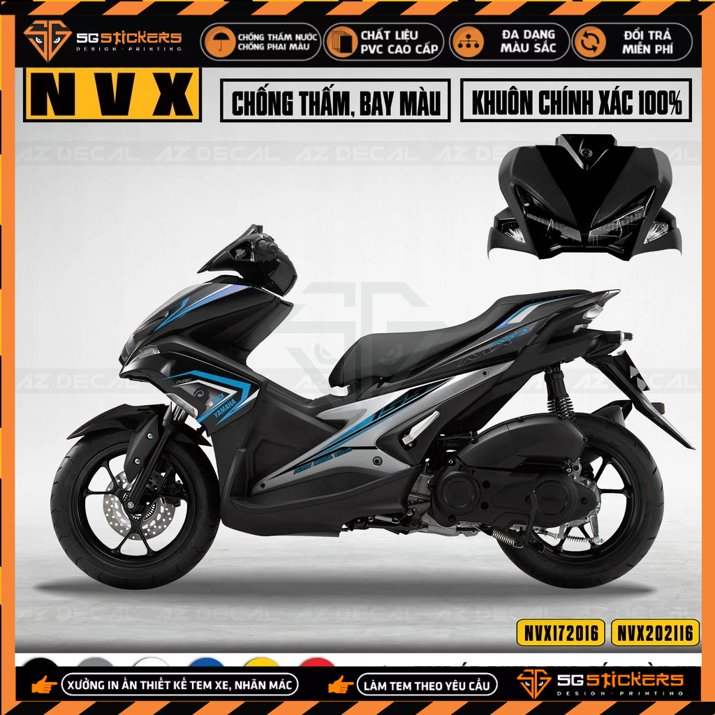 Tem Chỉ Rời NVX Cách Điệu Chống Nước, Bền Màu | NVX16 | Decal Dán Xe ...