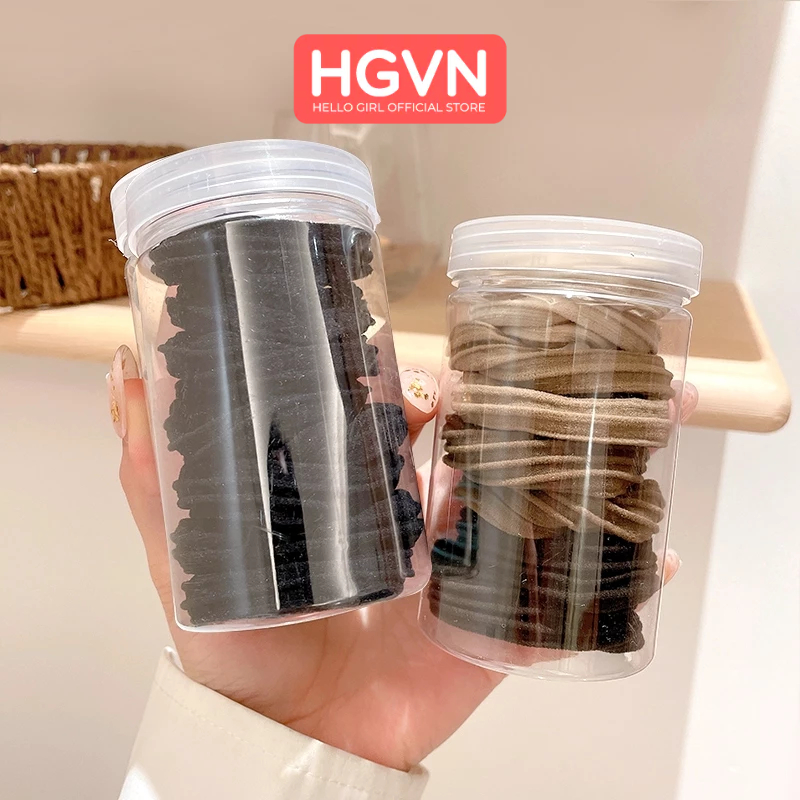 Hộp 10 Dây Chun Thun Buộc Tóc Đuôi Ngựa Bản To Hàn Quốc HGVN Chất Liệu ...