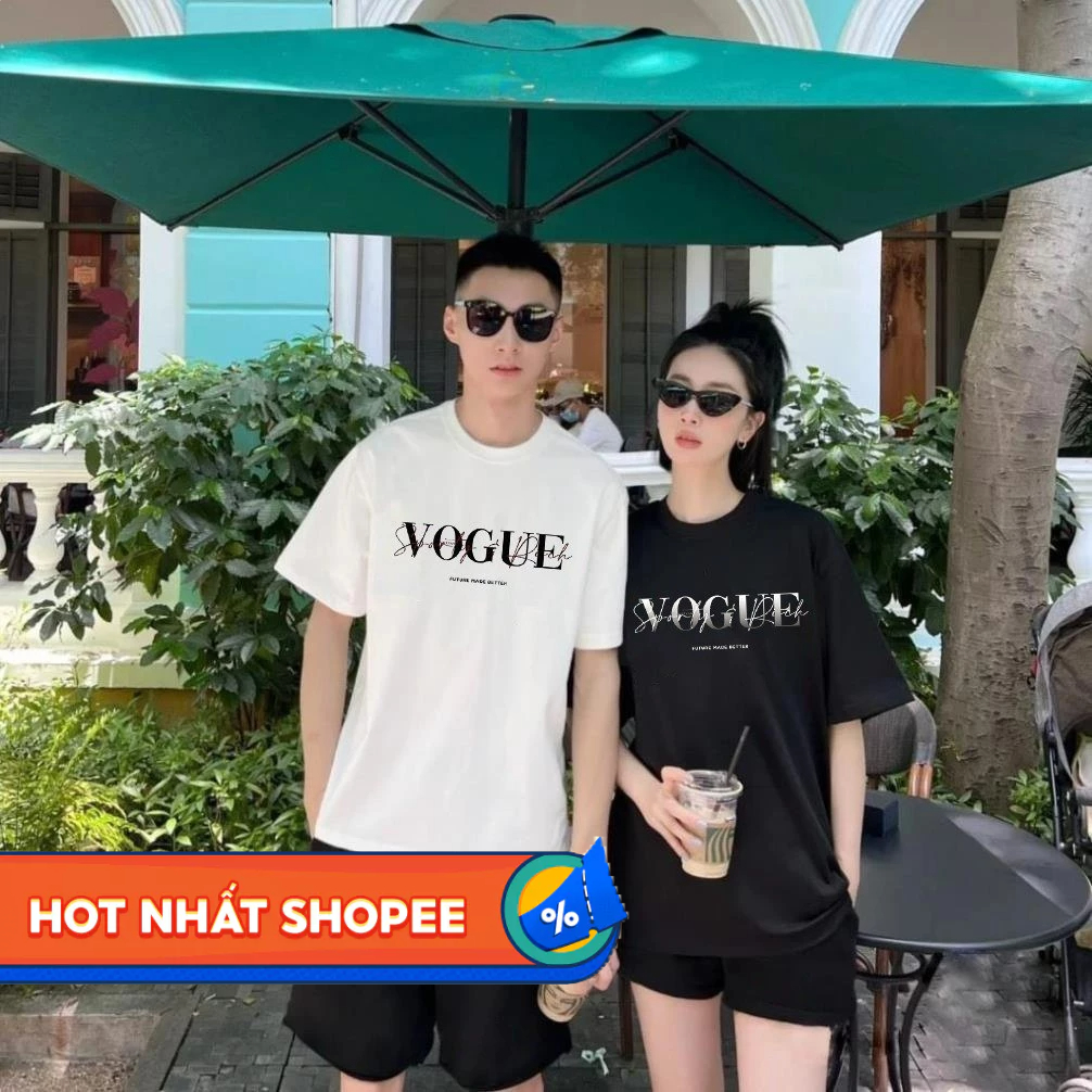 Áo Polo Unisex Form Rộng Nam Nữ cổ tròn, Áo Phông Oversize 2 Màu Đen ...