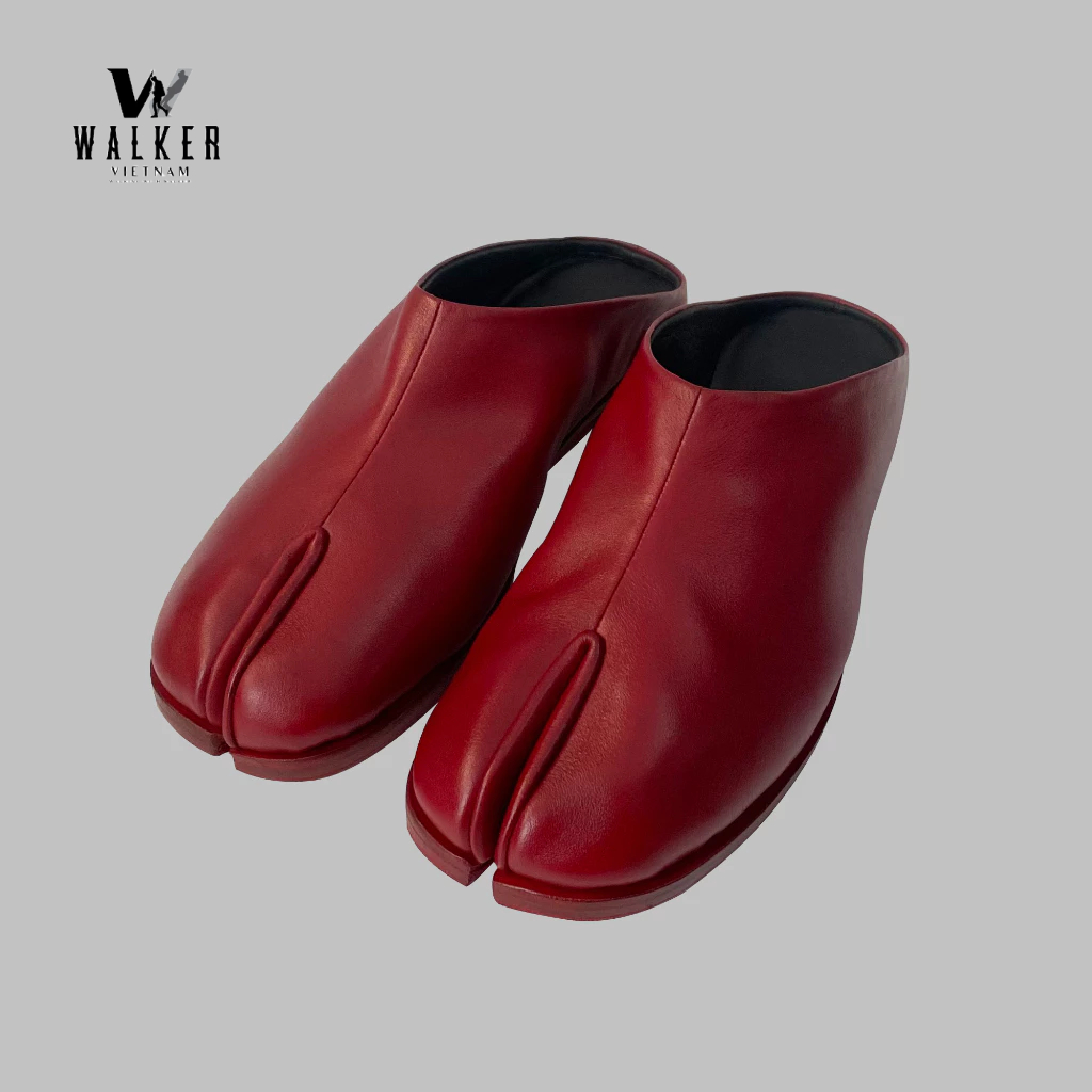 Dép tabi bệt, dép xỏ ngón nam/nữ màu đỏ Walker 013R-flat - Waker Tabi ...