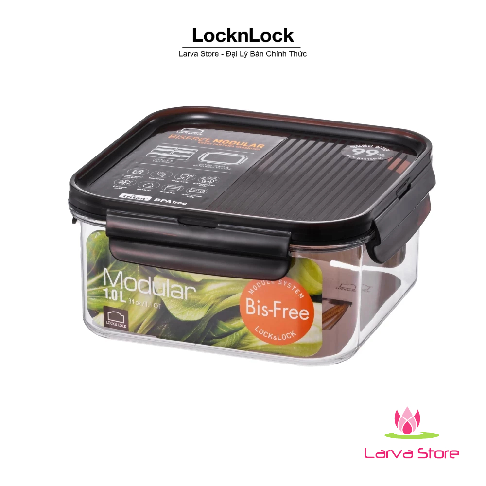 [ LBF452 - 1L ] Hộp Bảo Quản Thực Phẩm Nhựa Tritan Lock&Lock Bisfree Modular - Larva Store ...