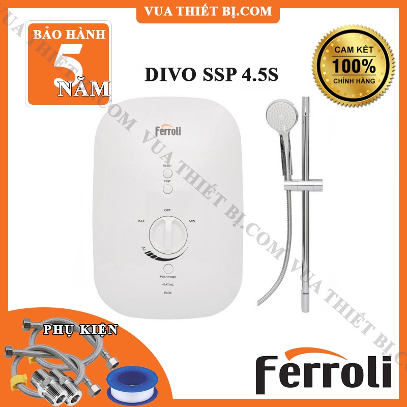 Ferroli DIVO SSP 4.5S 4500w – Có bơm – Máy nước nóng trực tiếp | Shopee ...