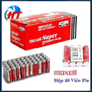 Hộp 40 Viên Pin AA Maxell 2A ( pin tiểu ) carbon Siêu Bền R6P (Đỏ ...