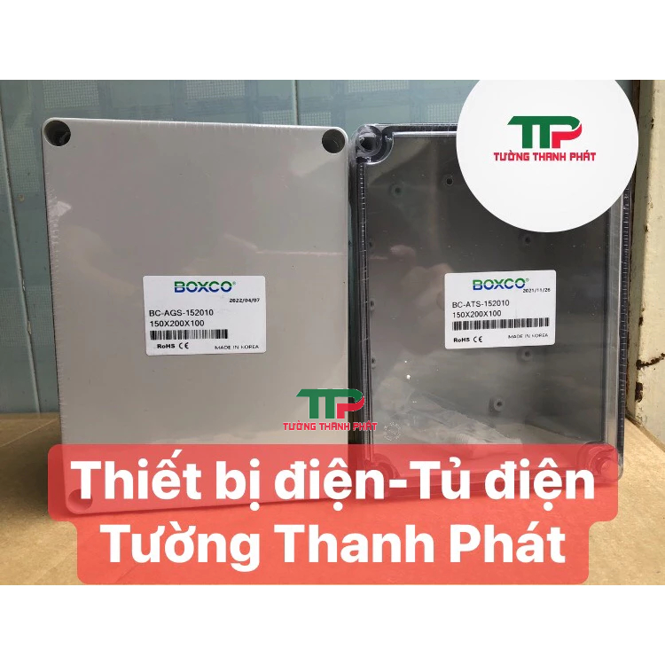 HỘP NHỰA KÍN NƯỚC IP67 -150x200x100 BOXCO HÀN QUỐC( NẮP ĐỤC VÀ NẮP ...